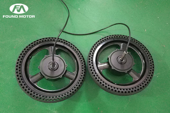 14'' 36V 350W oneside axle dc brushless geared custom hub motor with electromagnetic brake for electric wheelchair