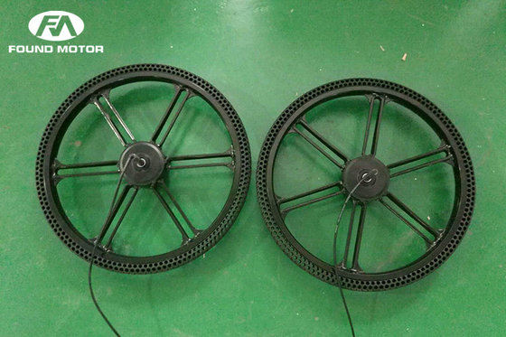 24'' 36V 500W oneside axle dc brushless geared custom hub motor with electromagnetic brake for electric wheelchair