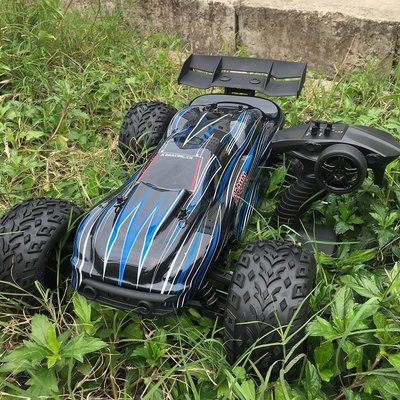 4WD 2.4GHZ 1/10th 19.9 Inch Brushless  Waterproof ESC 80A  Electric RC Car  Model Blue Color