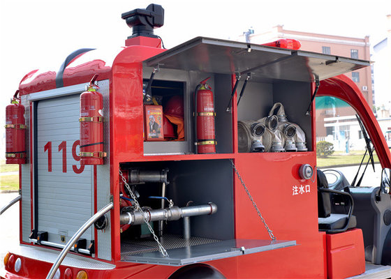 Battery Powered 2 Seater Electric Fire Truck With Curtis Controller For Fire Fighting