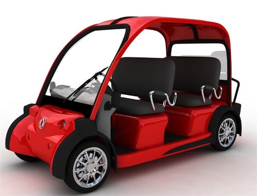 Dongfeng Red Security 4 Seat Electric Car Passenger Vehicle With Light / 3.0KW Motor