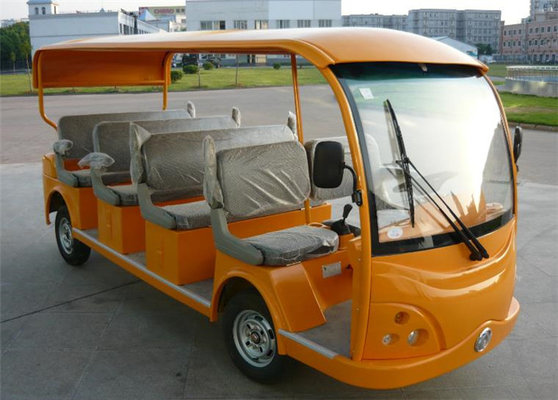 Sightseeing Electric Passenger Shuttle Bus For 11 Persons With Lights And MP3