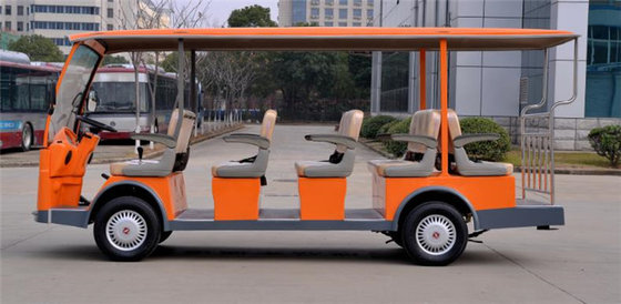 Customized Colorful Electric Sightseeing Car , Electric Passenger Bus With 12+2 Seaters