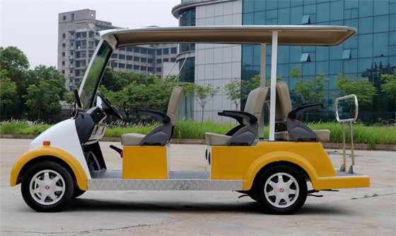 6 Seats 3KW DC Motor Electric Tour Bus With Fiberglass Roof Humanized Design
