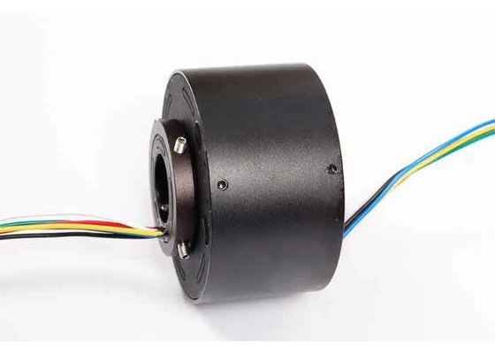 ID 25mm 6 Circuits Capsule Rotary Slip Ring Gold to Gold Contact Signal and Power Hybrid Transmission