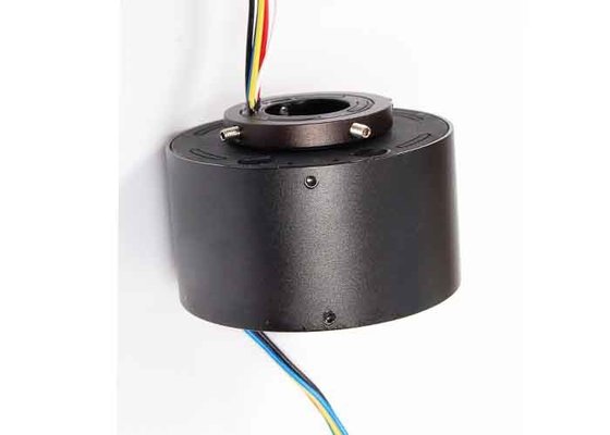 ID 25mm 6 Circuits Capsule Rotary Slip Ring Gold to Gold Contact Signal and Power Hybrid Transmission