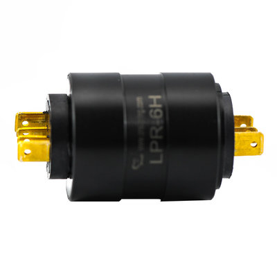 6 Circuits Pin Slip Rings, high current  Continuous 360°Rotation of Power or Data Signals for Process Control Equipment