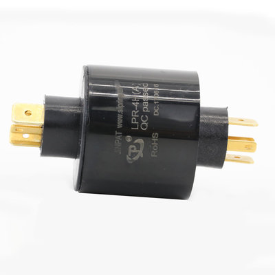 4 Circuits Pins Connector  Brushless Slip Ring Precious Metal Contact Operating Speed Up to 500rpm