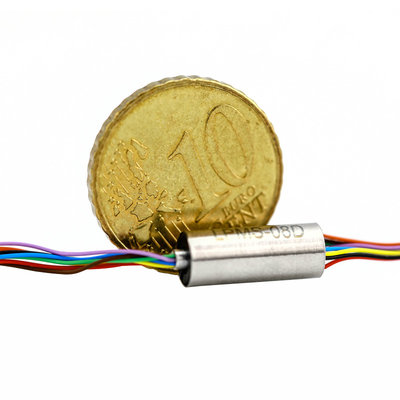 Super Miniature Slip Ring for Testting Equipment , Long Life and Low Crosstalk without Size Limitation