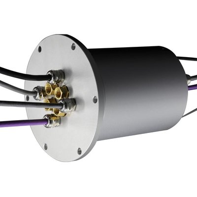 Multi-Types Of Signal Transmission Slip Ring With Solid Hallow Shaft Compact Size Gold to Gold Contact