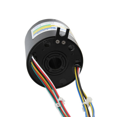through hole slip ring 12 circuit 10A precious metal contact via diameter 12.7mm rotary joint slip ring