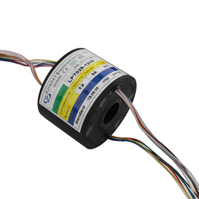 Through hole slip ring 12 circuit 5A through hole diameter 25.4mm can be used in construction machinery