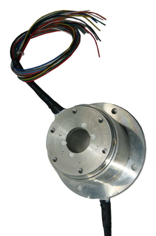 Through Bore Slip Ring With 25.4 mm Inner Diameter, Transferring Power Or Data For Heavy Equipment Turrets