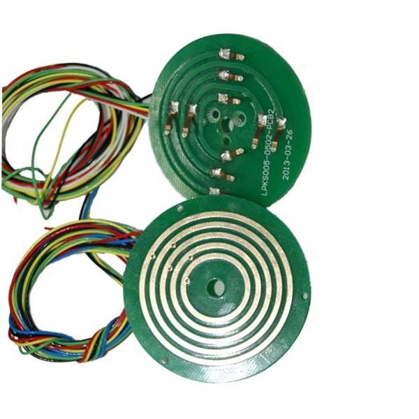 Platter Slip Ring With Through Bore 5.0mm, JINPAT PCB Rotary Joint With 5 Wire For Exhibit/Display Equipment