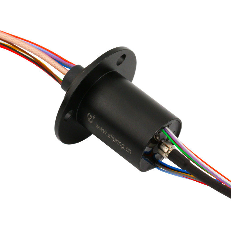 RF high frequency slip ring Coaxial Connector Using a 90 degree V-groove ring high life slip ring flanges