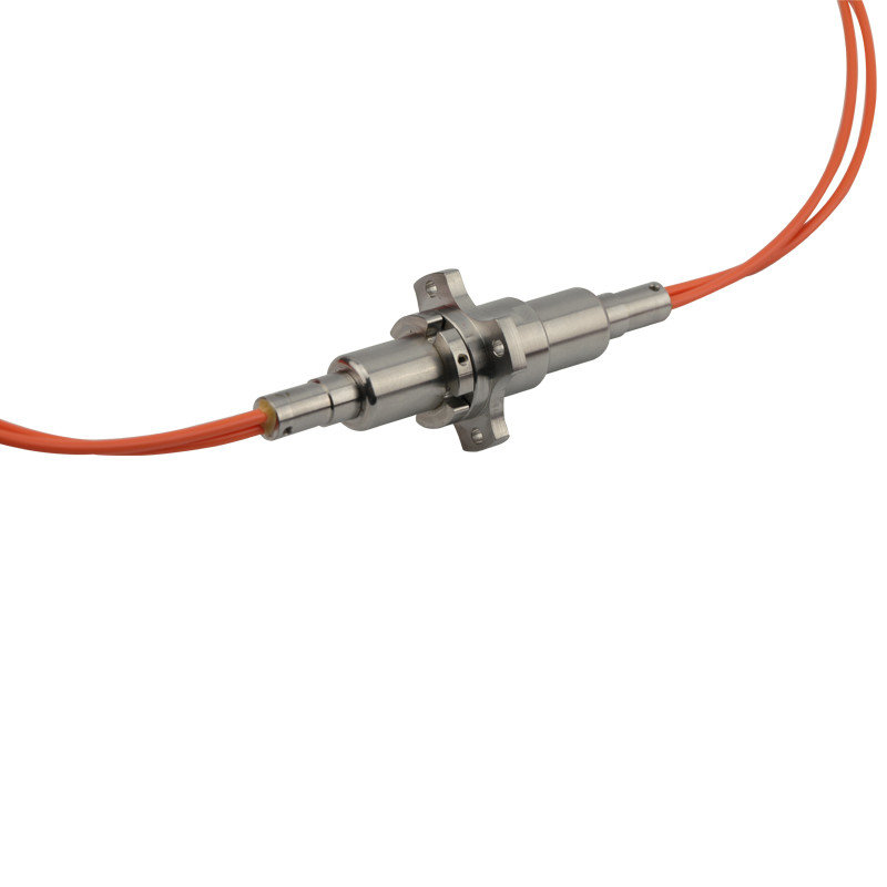 Fiber Optic Rotary Joint with High Transmission Rates and Low Resistance Slip Ring for Material Handling Systems