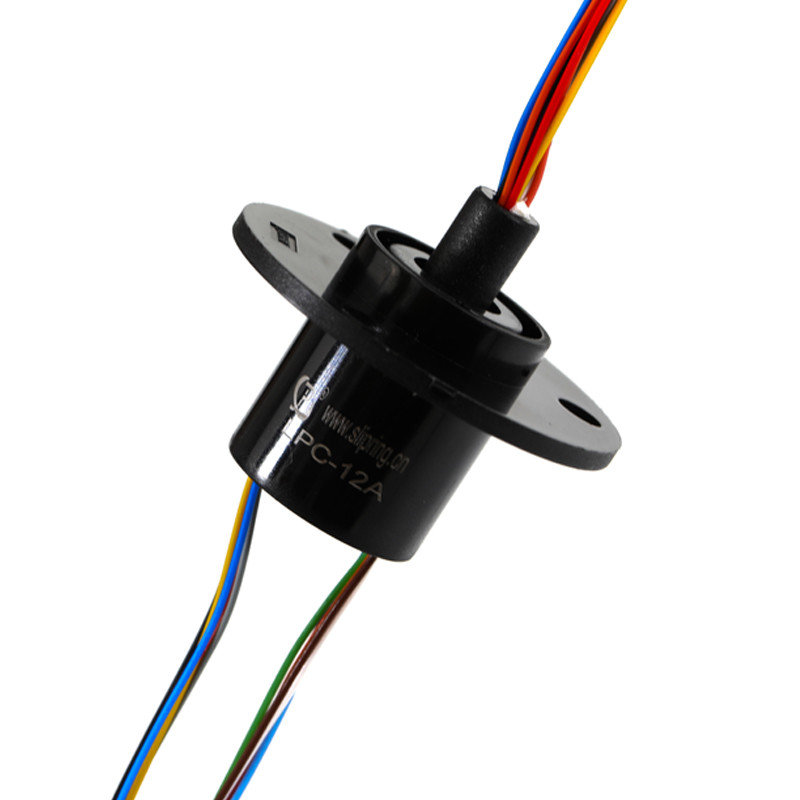 12 circuits Capsule Slip Ring with Gold to Gold Transfers Analog and Digital Signals for Indexing Tables