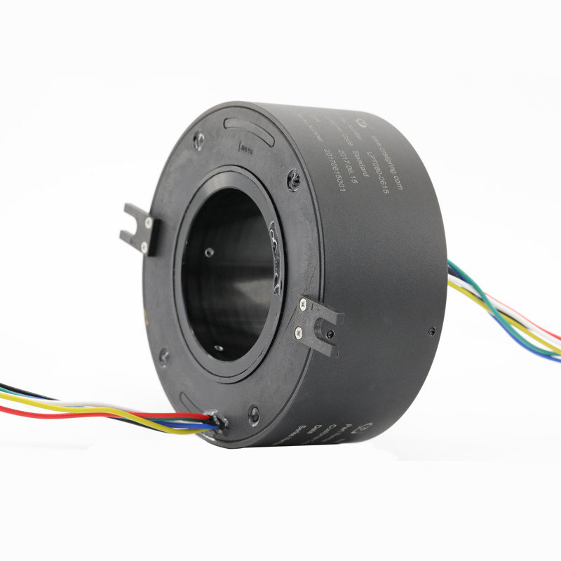 Industrial Through Hole Slip Ring Hollow Shaft 80mm Hole Dia Precious Metal Contact Material