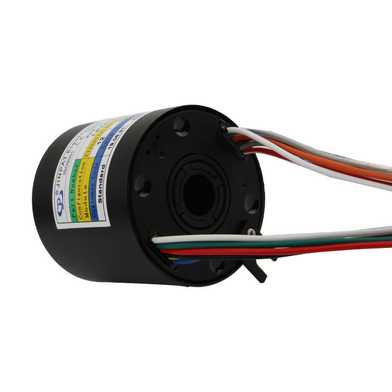 Contact via diameter 12.7mm rotary joint slip ring 12 circuit 10A Through hole slip ring precious metal