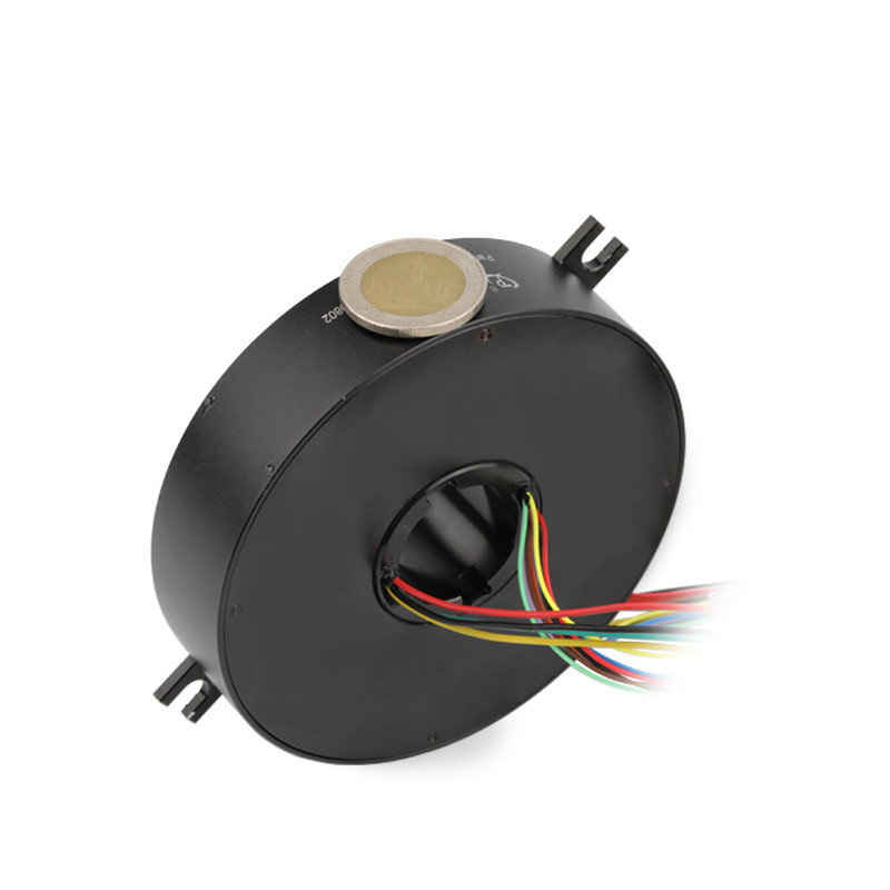 Integral Pancake Slip Rings 6 circuit 10A Two precise rolling bearings contribute to low torque