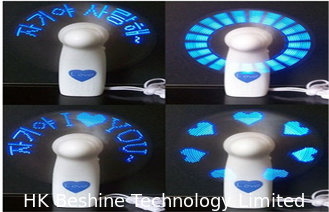 Program Usb LED Flashing Fan With Blue Message For Concert / Dance Party