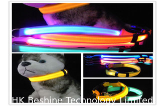 Creative Orange Blue LED Pet Collar For Safety / LED Collar Light For Dogs , Cat