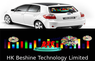Car Music Rhythm Lamp , Advertising Poster EL Car Sticker With Low Power Consumption