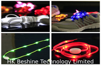 Durable LED Illuminated Shoelaces With 10PCS LEDs For Party Hip - hop Dancing