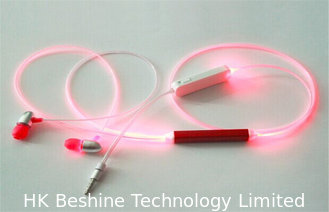 High Brightness Electroluminescent Products Glowing Earphone With LED Lighting USB Mic