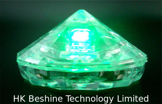 Resuable Button Controlled Glowing Ice Cubes Waterproof With Diamond Shape
