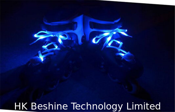 Green 40.55 Inches Length 8th Generation Glow Led Light Shoelaces Hip Hop For Nightclub