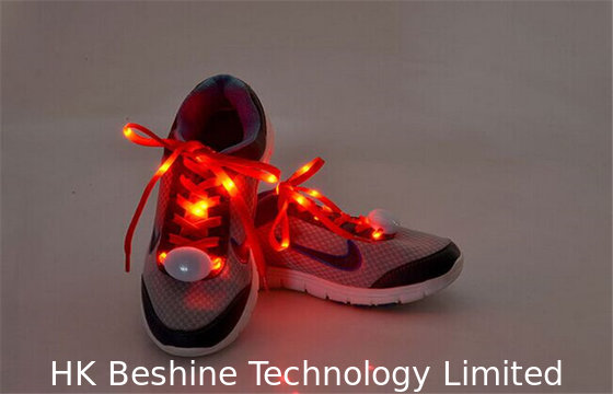 Christmas Party Favor 7 Colors Led Light Shoelaces Flashing Nylon Webbing