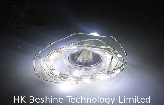 Mini Led Submersible Copper Wire Wedding String Light Operated By 2pcs Cr2032 Cell Battery