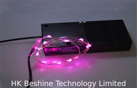 30 Leds Decorative Pink Led String Light Warm White With Timer