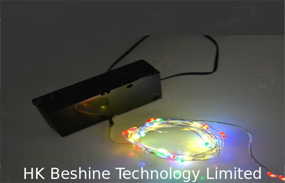 Outdoor Battery Operated Led String Lights , 20 Warm White Led Color