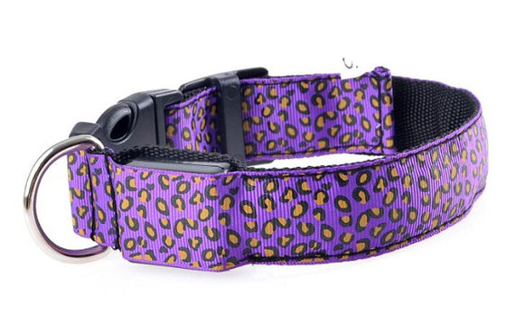 4 Size Flashing Lighted Pet Collars For Dogs , 30-60cm Length