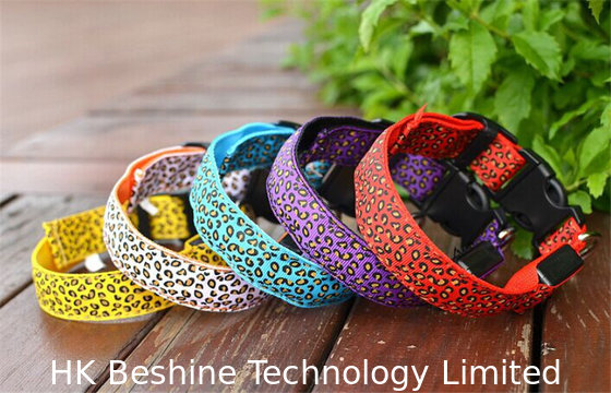 4 Size Flashing Lighted Pet Collars For Dogs , 30-60cm Length