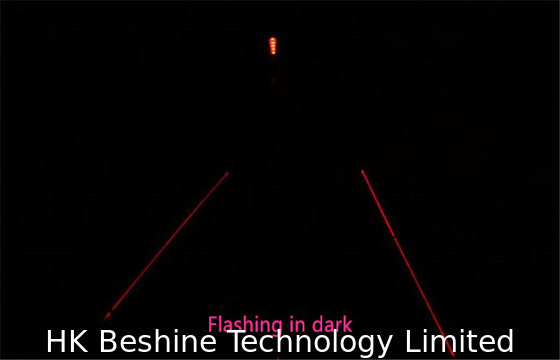 Waterproof Warning Bicycle Laser Tail Light With 2 Parallel Laser Red Beam