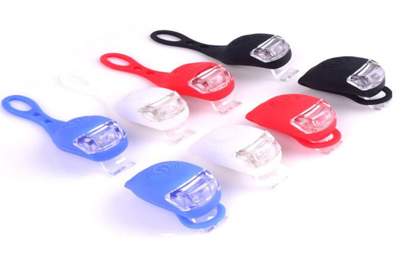 Small Silicone Flashing Bicycle Rear Lights Waterproof 2 Leds Bike Lamp