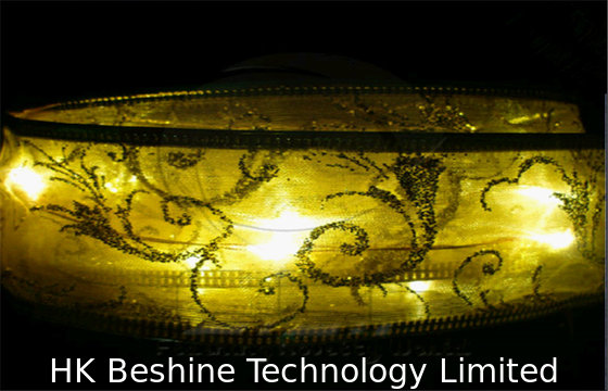 Decorative Silk Ribbon Copper Wire Led String Light Customized Length