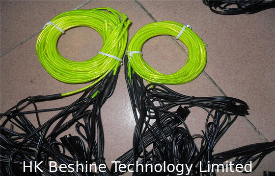 Grass Green Color Portable 4mm / 5mm EL Wire Kits For Fence Decorative / Dynamic EL Cable