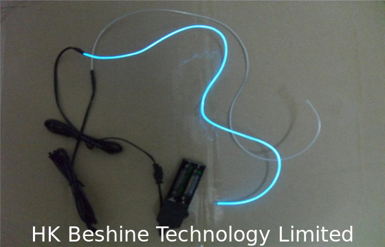 Bright Advertising Lighting Logo EL Glow Wire Controlled By Battery Pack , Inverter , Driver