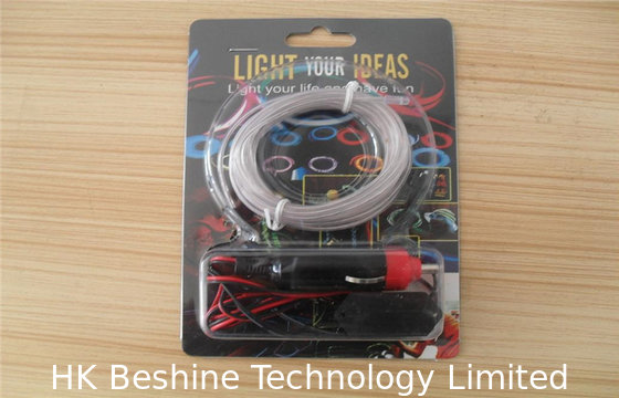 4mm / 5mm Electroluminescent LED EL Wire With DC 12V Inverter For Door And Wall
