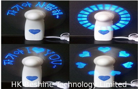 Program Usb LED Flashing Fan With Blue Message For Concert / Dance Party