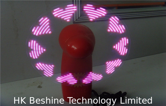Electronic LED Flashing Glow In The Dark Fan With Color Logo Printing