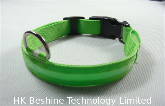 Eco - Friendly Optic Fiber Visible Light LED Pet Collar / Luminous LED Dog Collar