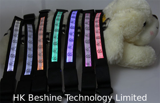 Creative Orange Blue LED Pet Collar For Safety / LED Collar Light For Dogs , Cat