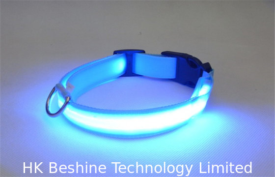 Waterproof Adjustable Blue Led Pet Dog Collar High Brightness S - M - L - XL Size