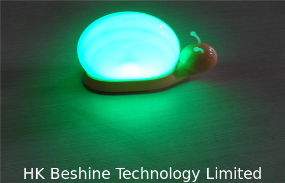 Mini Indoor LED Baby Night Light Lamp With Lovely Snail Shape Stick On Wall / Mirror