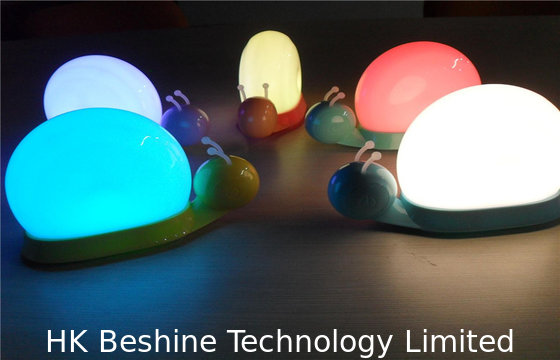 Mini Indoor LED Baby Night Light Lamp With Lovely Snail Shape Stick On Wall / Mirror
